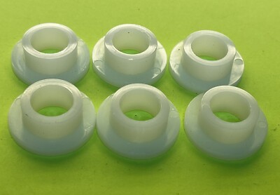 10 pc, Nylon Plastic Flange Bushing 0.520” IDx 3/4” OD x 0.408” OAL ...