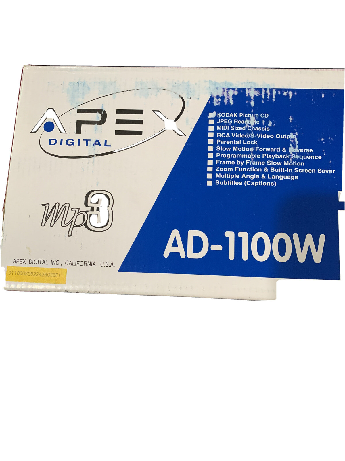 Apex Digital DVD MP3 Picture CD Player AD-1100W New! | eBay