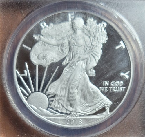 2018-W United States Proof Silver Eagle ANACS Proof 70 Deep Cameo First ...