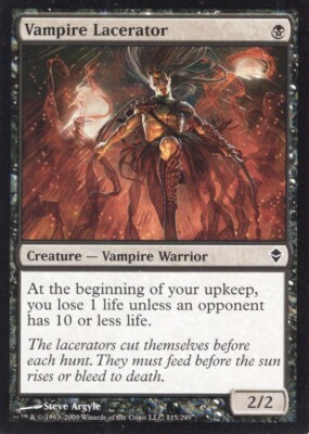 4X VAMPIRE LACERATOR 115/249 ZENDIKAR MTG MAGIC LP X4 (yourdeckbuilder ...