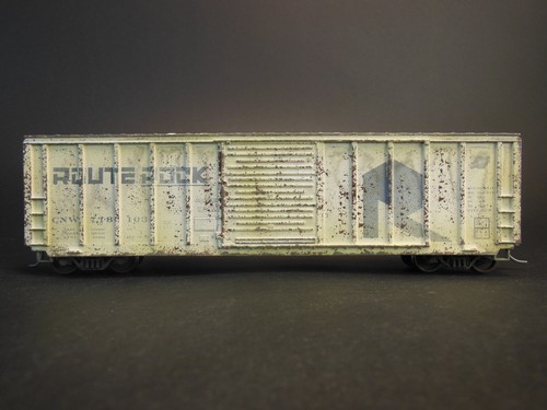 HO SCALE CUSTOM WEATHERED ROCK ISLAND CNW 718103 50' EXTERNAL POST BOX ...