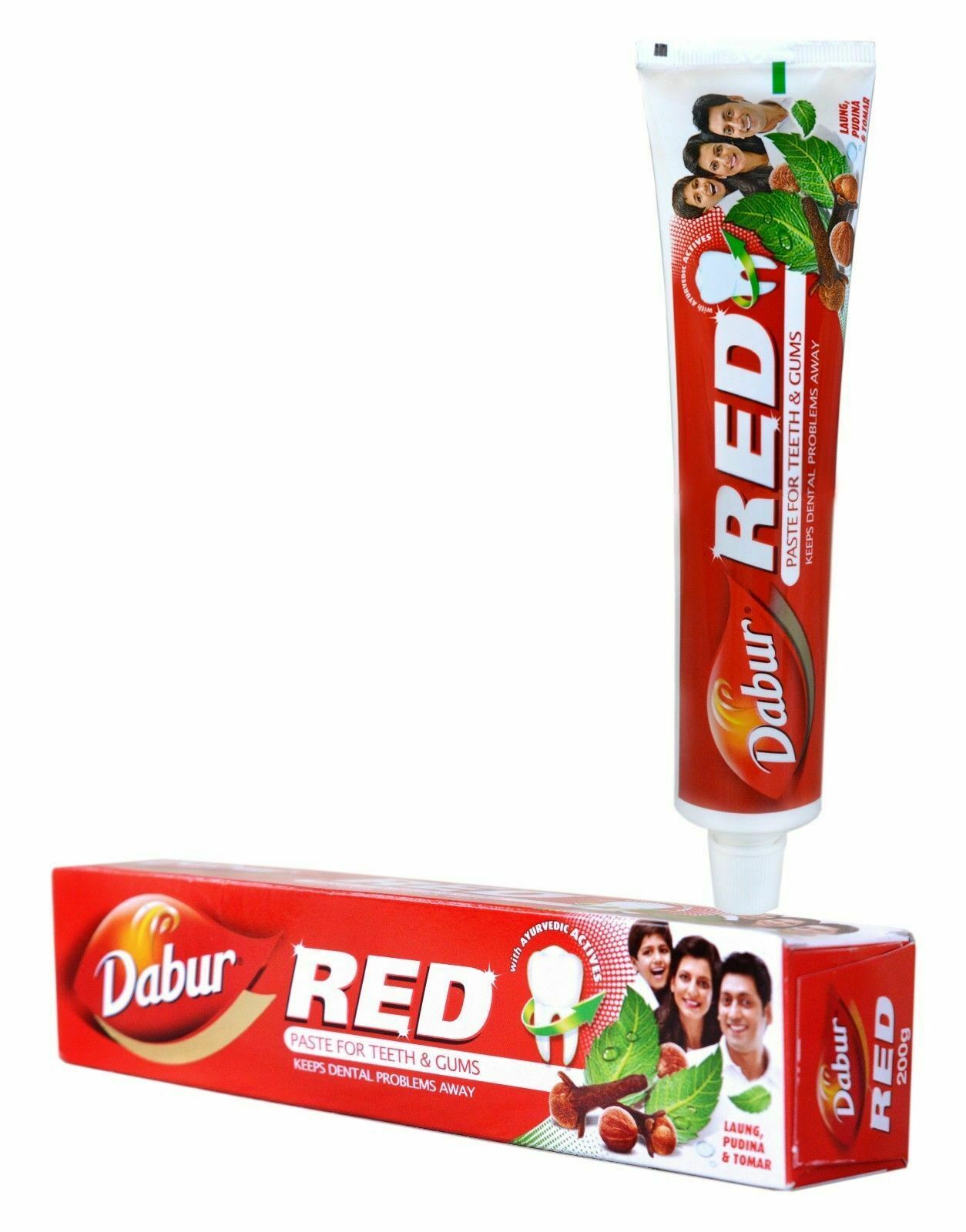 Dabur Ayurvedic Red Toothpaste, Herbal Extracts of Pipper & Cloves ...
