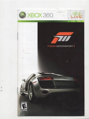 Forza Motorsport 3 Xbox 360 MANUAL ONLY Authentic Original | eBay