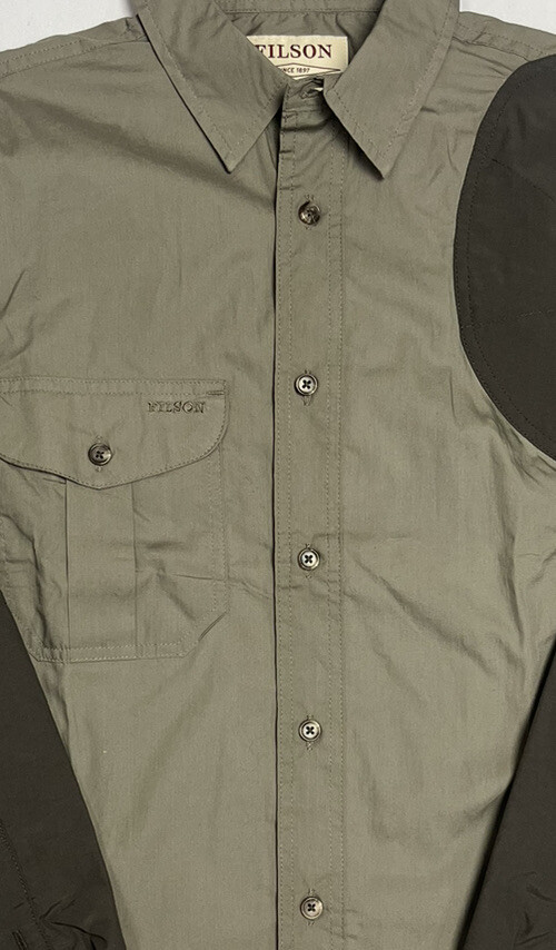 Filson Light Shooting Shirt Left Handed 11010662 LH Light Dark Olive ...