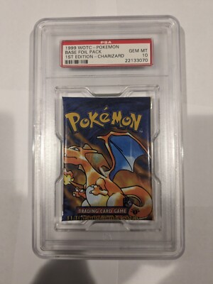 1999 Pokémon 1st Edition Base Set Booster Pack With Charizard Art PSA ...