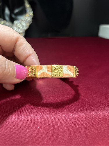 Rustic Cuff RC MACY Wrap Coral White Calfskin Genuine Leather Buckle ...