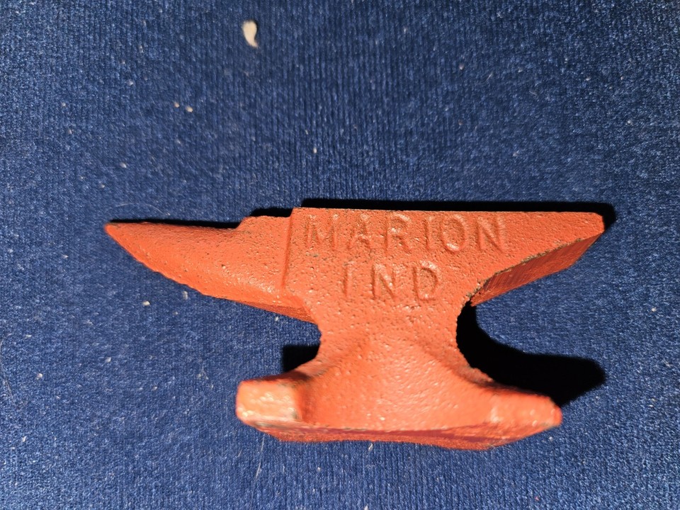 Vintage Minature Red Anvil POPE FOUNDRY, MARION, IND nice cond 3" X 1 1 ...