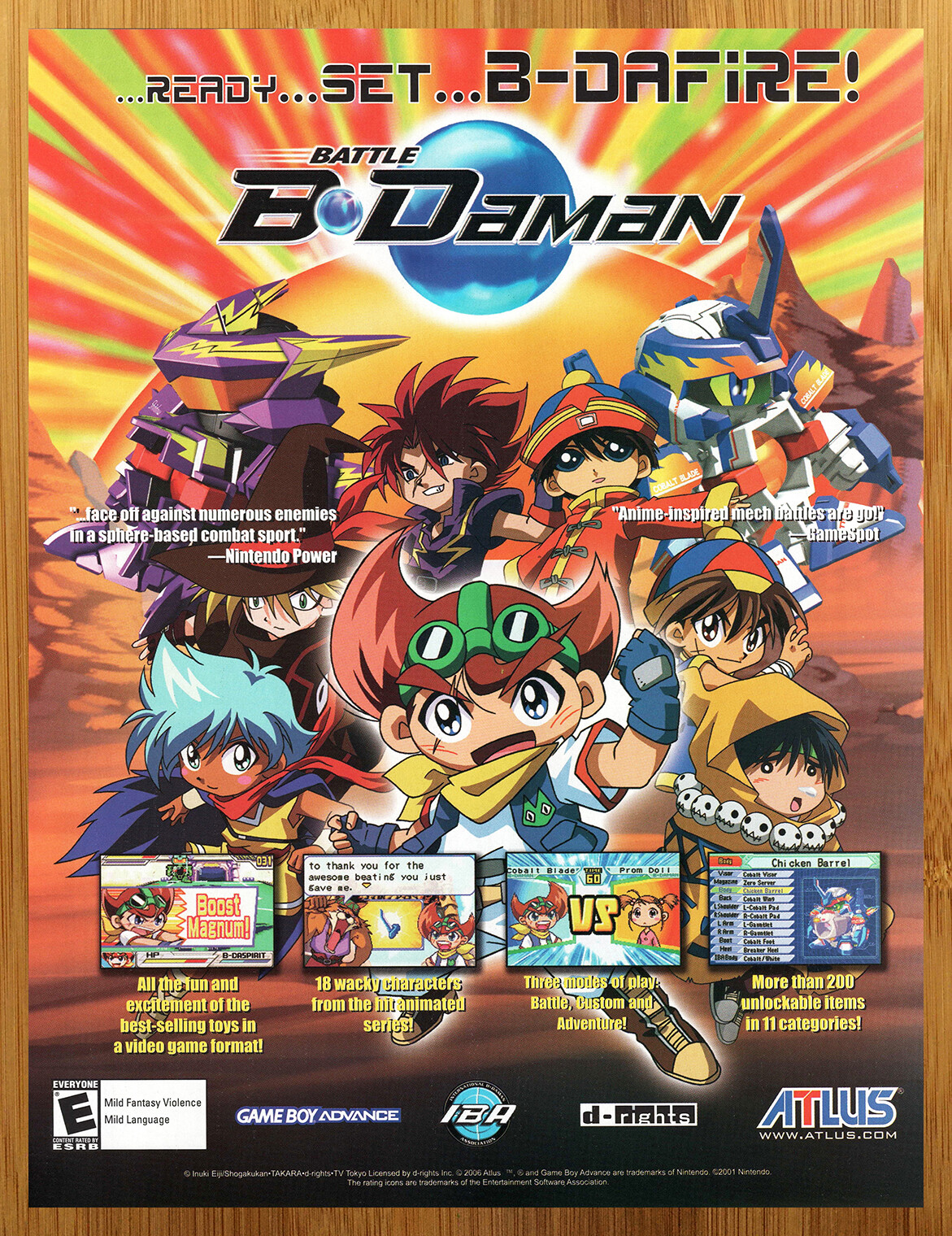 2006 Battle B-Daman GBA Gameboy Advance Print Ad/Poster Official Promo ...