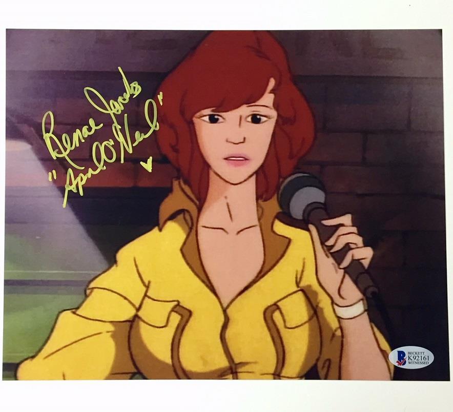 RENAE JACOBS Signed APRIL O'NEIL 8x10 Photo BAS COA Teenage Mutant ...