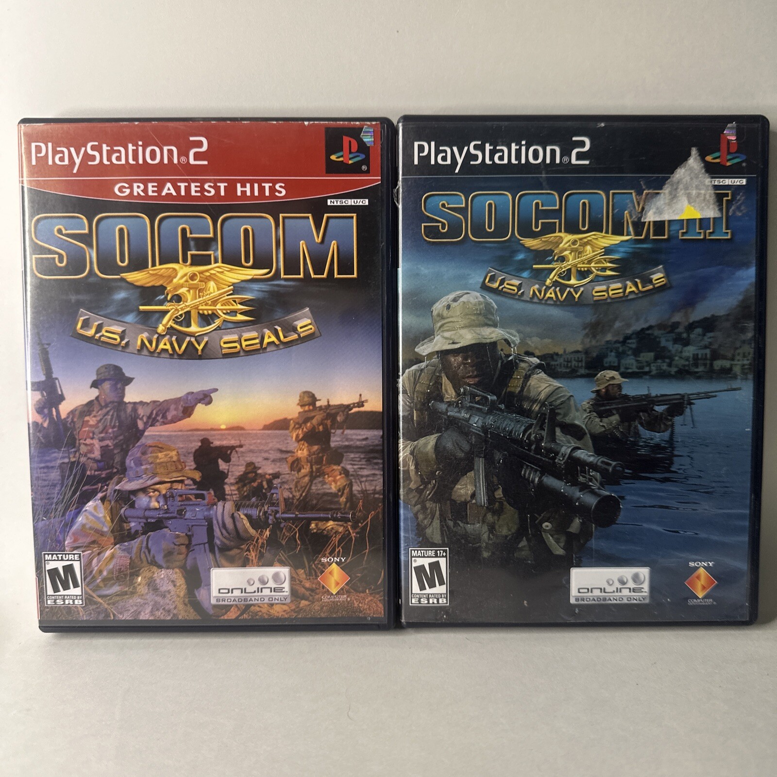Socom US Navy Seals 1 And Socom 2 PS2 CIB Bundle Lot PlayStation 2 ...