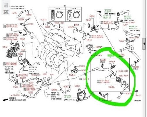 20-24 CAMRY 20-25 RAV4 2.5L COOLANT BYPASS HOSE & VALVE ASSEMBLY ...