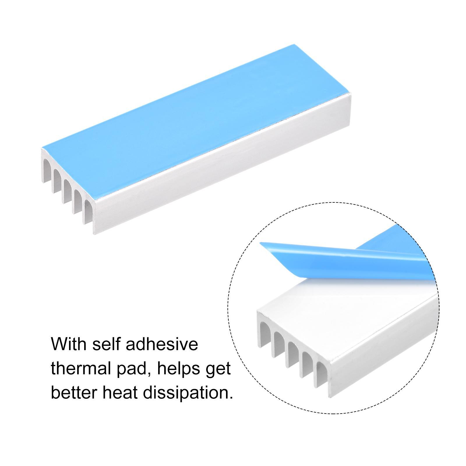 Aluminum Heatsink Self Adhesive 70x22x10mm with Parallel for M.2 SSD ...