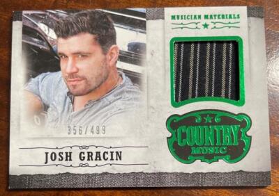 JOSH GRACIN - 2015 Panini Country Music - Musician Materials Green - S ...