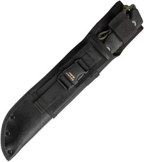 TOPS Yacare Machete Fixed Knife 10.25" 1095HC Steel Blade Black Micarta ...