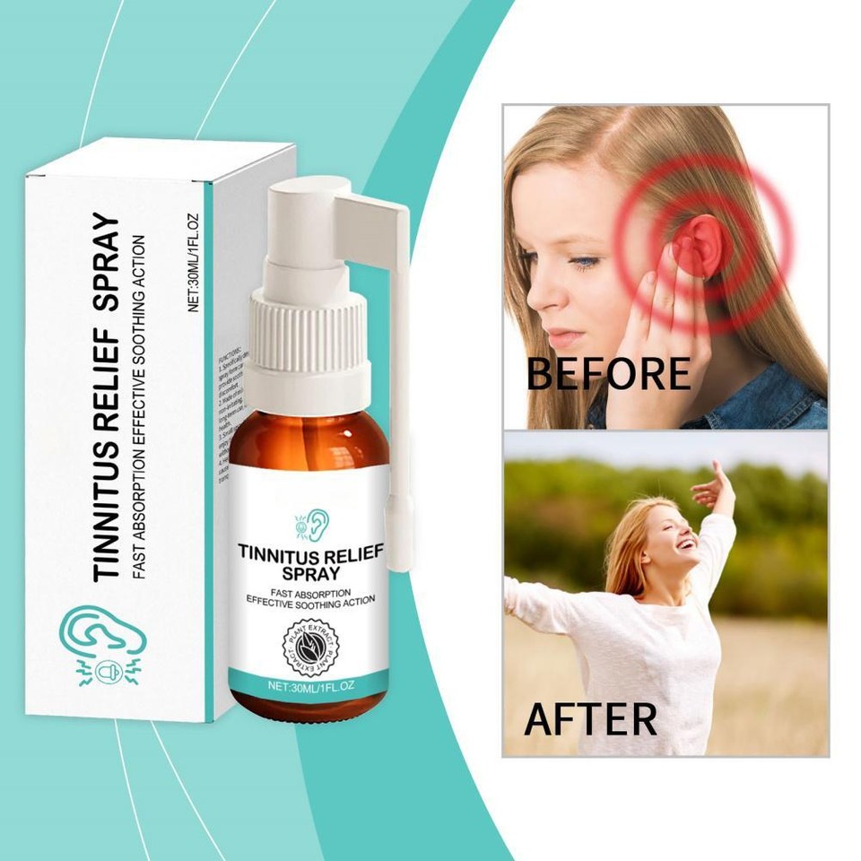 1x Tinnitus Spray Ear Ringing Relief Relieving Ear Drops Hearing 30ml ...