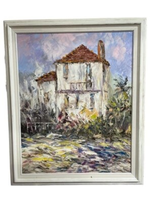 Original Virginia Beville oil on canvas art framed size of 35 x 29 ...