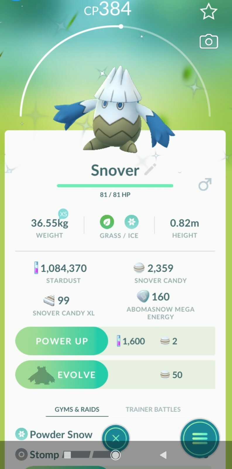 Pokemon go Shiny Snover | eBay