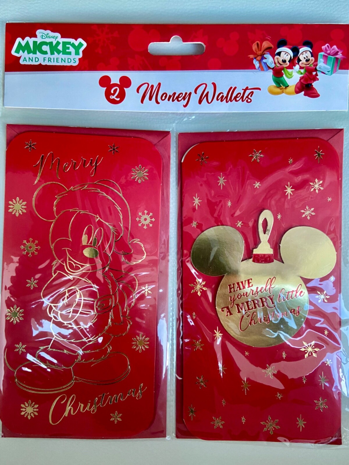 OFFICIAL DISNEY CHRISTMAS Mickey Minnie Mouse MONEY E VOUCHER WALLETS ...