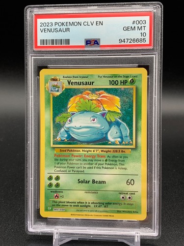 Pokemon Card PSA 10 Venusaur Classic TCG Box Base Set CLV 003/034 Holo ...