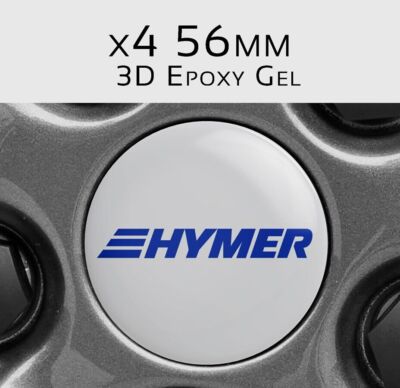 HYMER mobile home sticker, HYMER wheel sticker, epoxy 56mm, 3D gel x4 ...