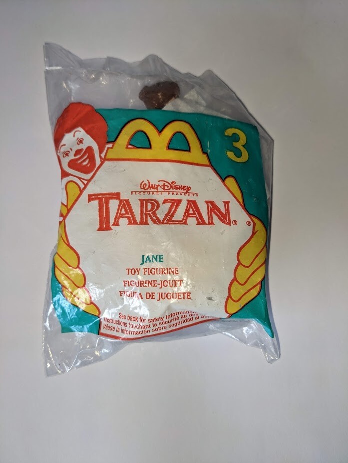 1999 McDonalds Happy Meal Toy Disney Tarzans JANE w/Launching Monkey ...