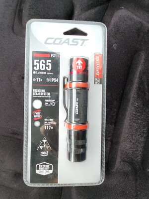 Coast LED Flashlight Twist Focus Pure Beam Optic Water Resistant PX1 ...