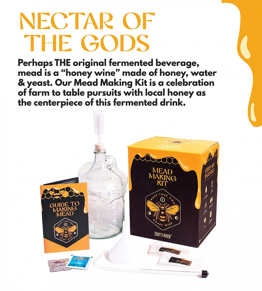 Craft A Brew - Mead Making Kit – Reusable Make Your Own – 1 Gallon | eBay