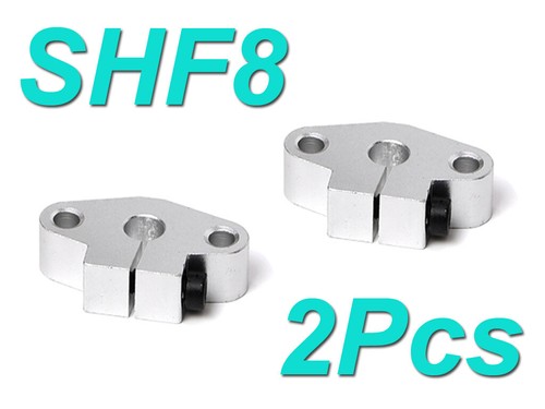 US Stock 2Pcs SHF8 8mm Aluminum Bore Linear Rail Shaft Support Bracket ...