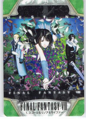 Final Fantasy 8 VIII Trading Card Carddass 1 Normal Rinoa Squall Seifer ...