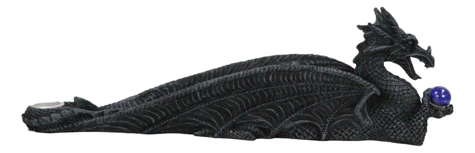 Longwei Dragon Holding Blue Orb Incense Burner Sculpture Figurine in ...