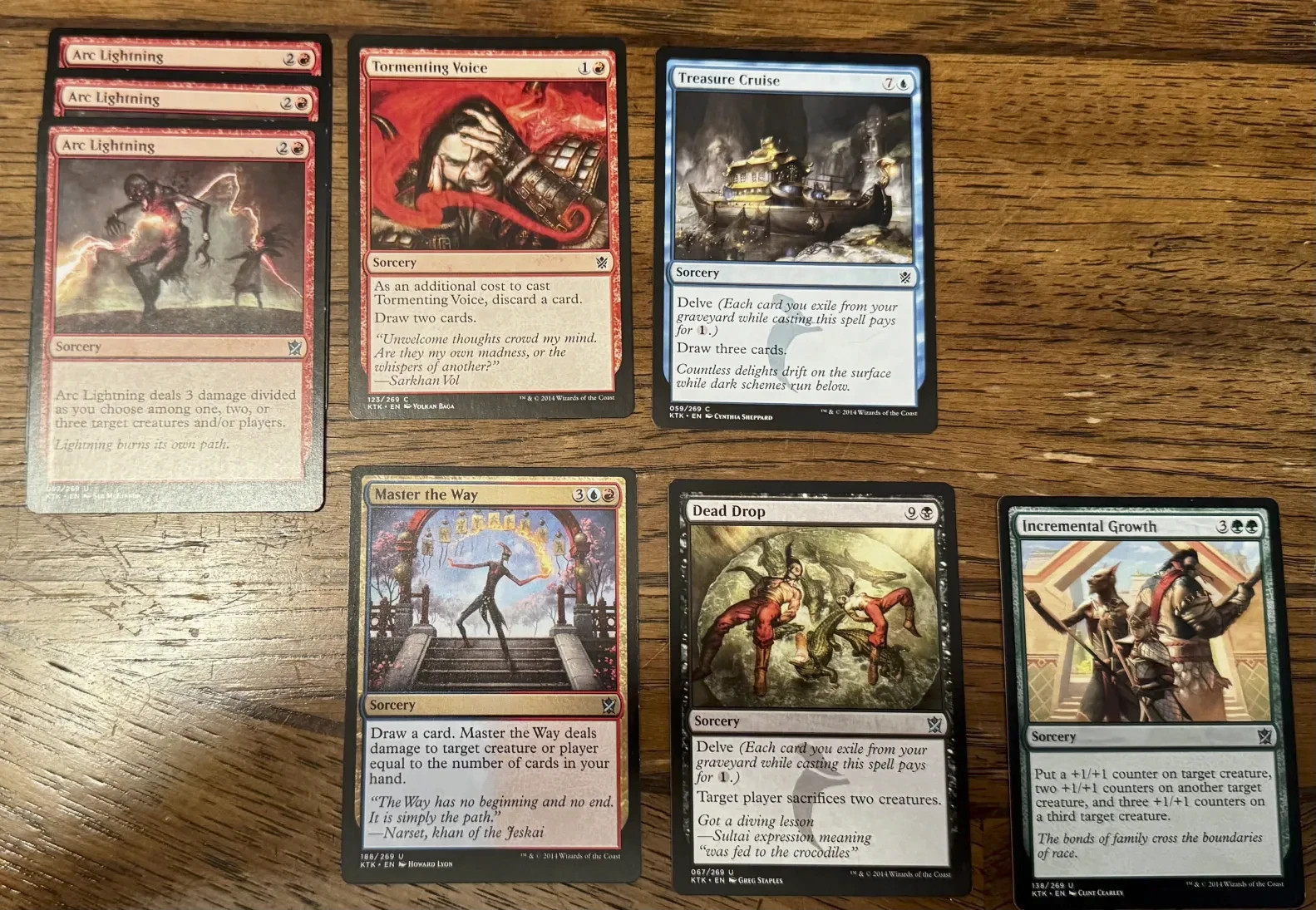 6x MTG KTK Sorcery Magic The Gathering Red Blue Black Green Multicolor ...