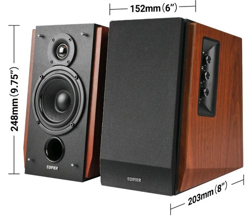 Edifier R1700BT Bluetooth Bookshelf Speaker - Walnut (Pair) | eBay