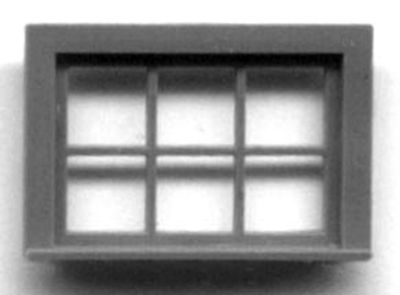 HORIZONTAL 6 PANE WINDOW HO Model Railroad Structure Plastic Detail ...
