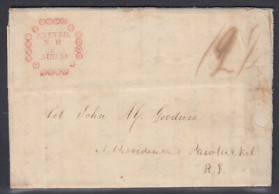 Exeter NH 1829 FANCY postmark folded letter to Pawtucket RI | eBay
