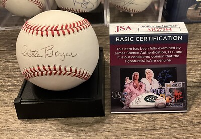 CLETE BOYER SIGNED OAL BOBBY BROWN BASEBALL NEW YORK YANKEES JSA COA ...