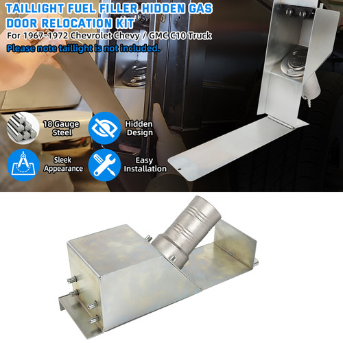 Taillight Fuel Filler For 67 - 72 GMC Chevy Truck Hidden Gas Door ...