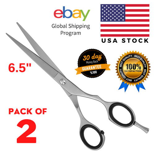 Barber Hair Cutting Scissors German Stainless Steel Shears 6.5 ...