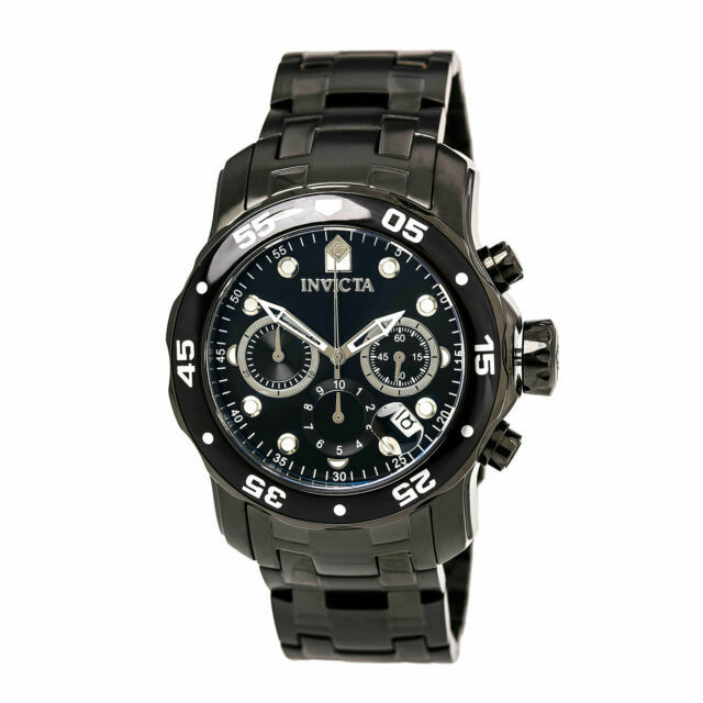 Invicta Pro Diver 0076 48mm Black Stainless Steel Case with Black ...