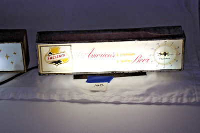 RARE Vintage Falstaff Clock C60- C and Companion Lighted C60 Bar Signs ...