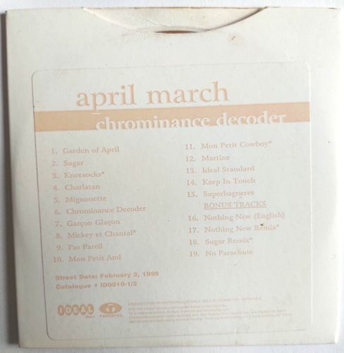 APRIL MARCH : CHROMINANCE DECODER ♦ CD ALBUM PROMO TRICATEL | eBay
