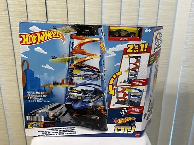 NIB Hotwheels City 2n1 Transforming Race Track + 1 Toy Car Sealed | eBay