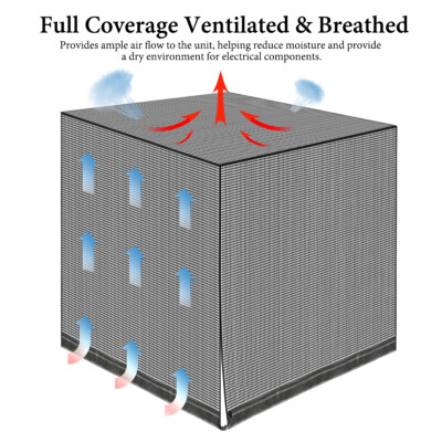 US Full Mesh Air Conditioner Cover - All Season Central AC Defender for ...