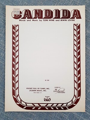 Candida by Toni Wine & Irwin Levine Recorded by Tony Orlando & Dawn ...