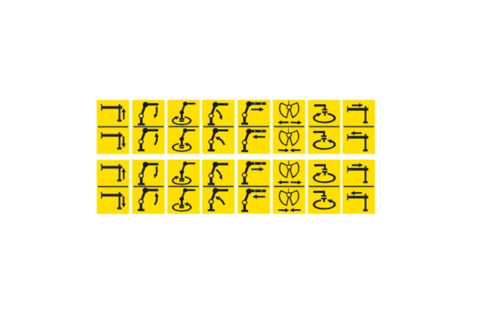 Sticker, aufkleber, decal - functions control crane Hiab Fassi ...