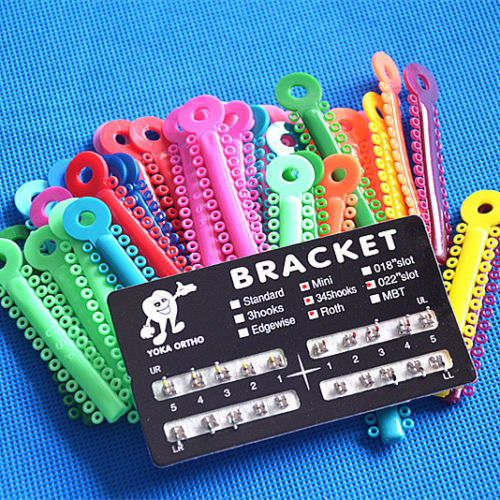 1040 pcs Orthodontics Elastic Ligature Ties Multi-color + Metal Ortho ...