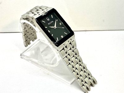 Bulova 96D145 Men's Watch Quadra Modern Quartz Diamonds BROKEN FOR ...