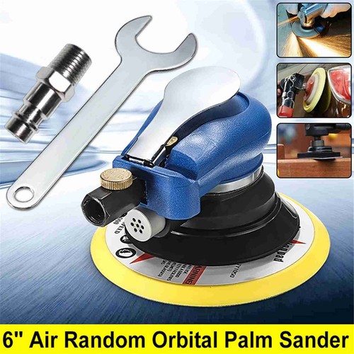 6"Air Random Sander Kit Pneumatic Orbital Palm Sanding Buffing Machine ...