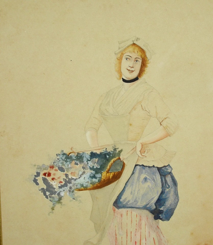 Émile MUNIER (1810-C.1895) The Flower Seller Circa 1880 Elegant France ...