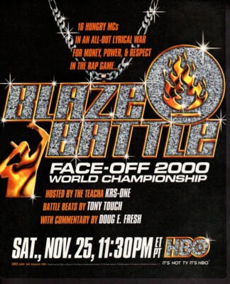 Vintage print ad advertisement HBO Blaze Battle Face Off 2000 ...