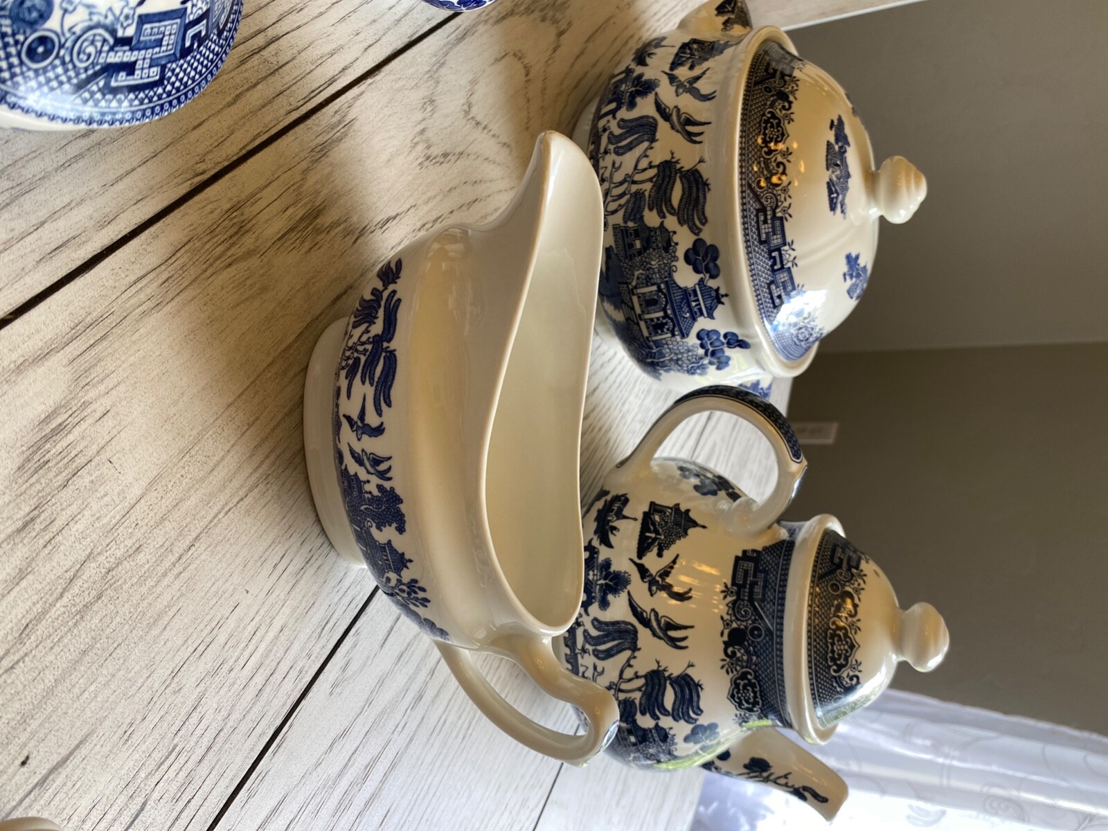 churchill blue willow tea pot set | eBay